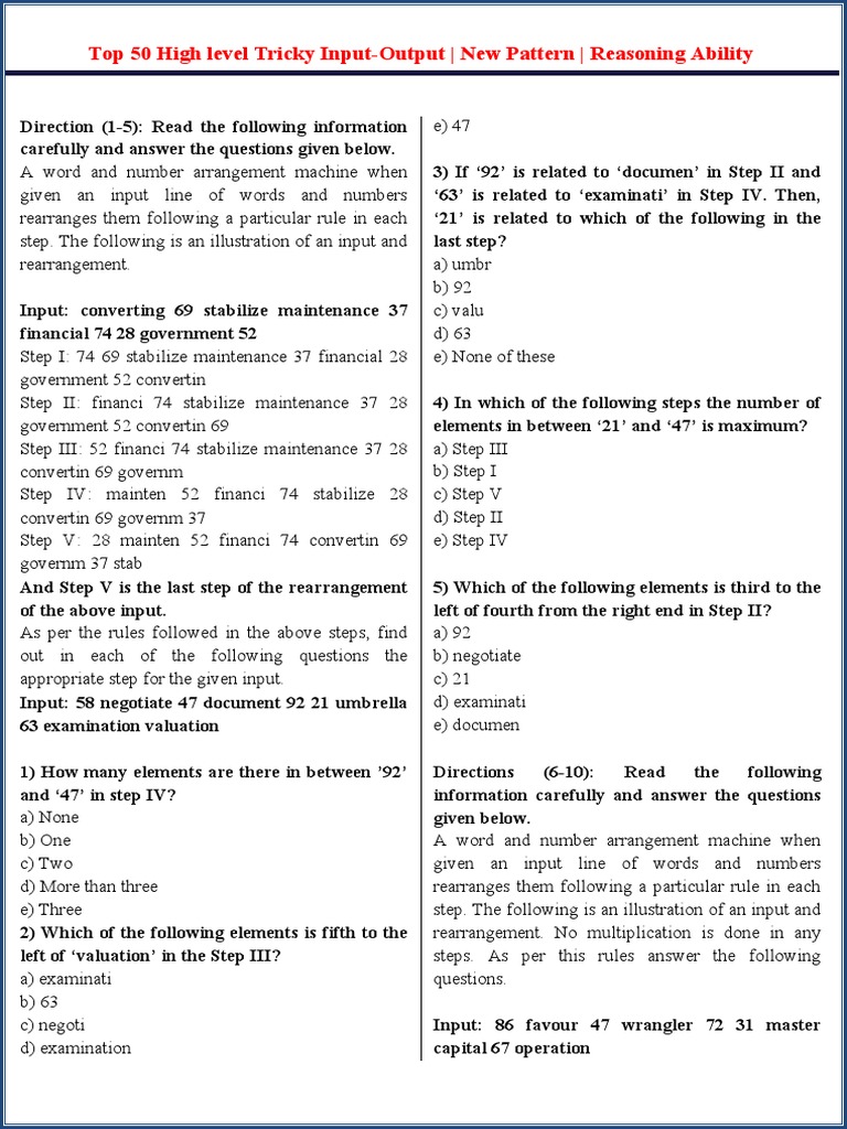 Special Ebook Input Output Questions | PDF | Input–Output Model | Alphabet