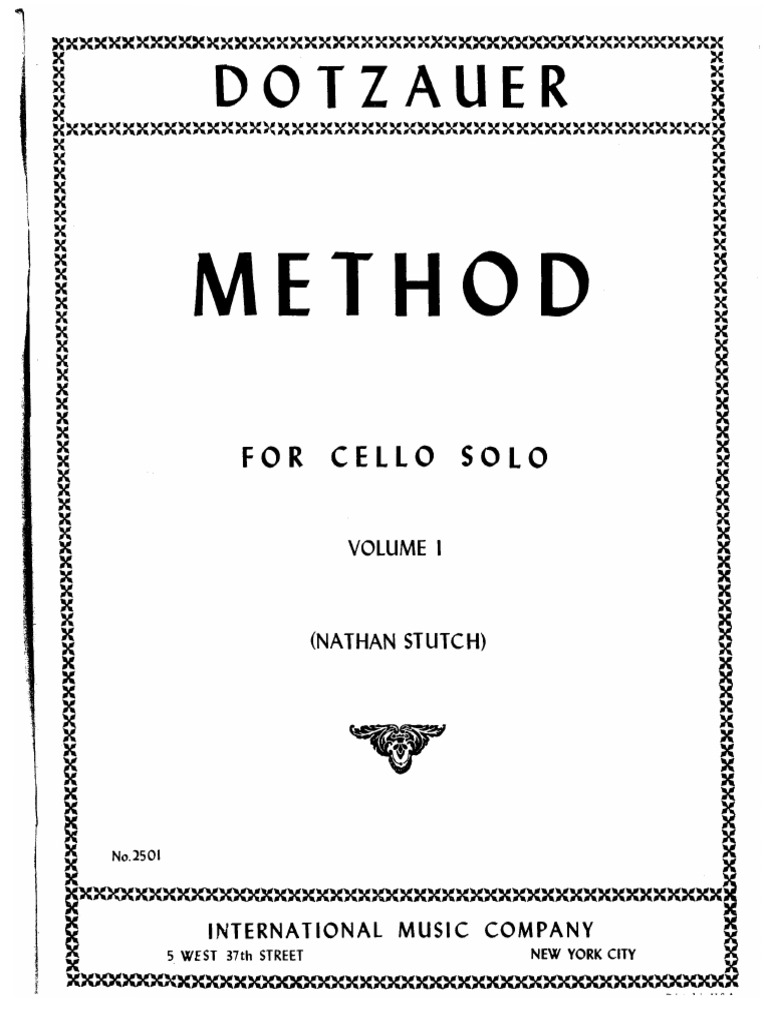 Method For Cello Solo Volume 1 | PDF