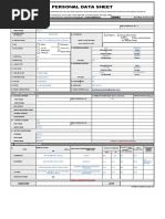 CS Form No. 212 Revised Personal Data Sheet | PDF | Intravenous Therapy | Nursing
