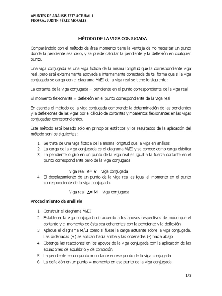Método de La Viga Conjugada | PDF | Viga (Estructura) | Ingeniería mecánica
