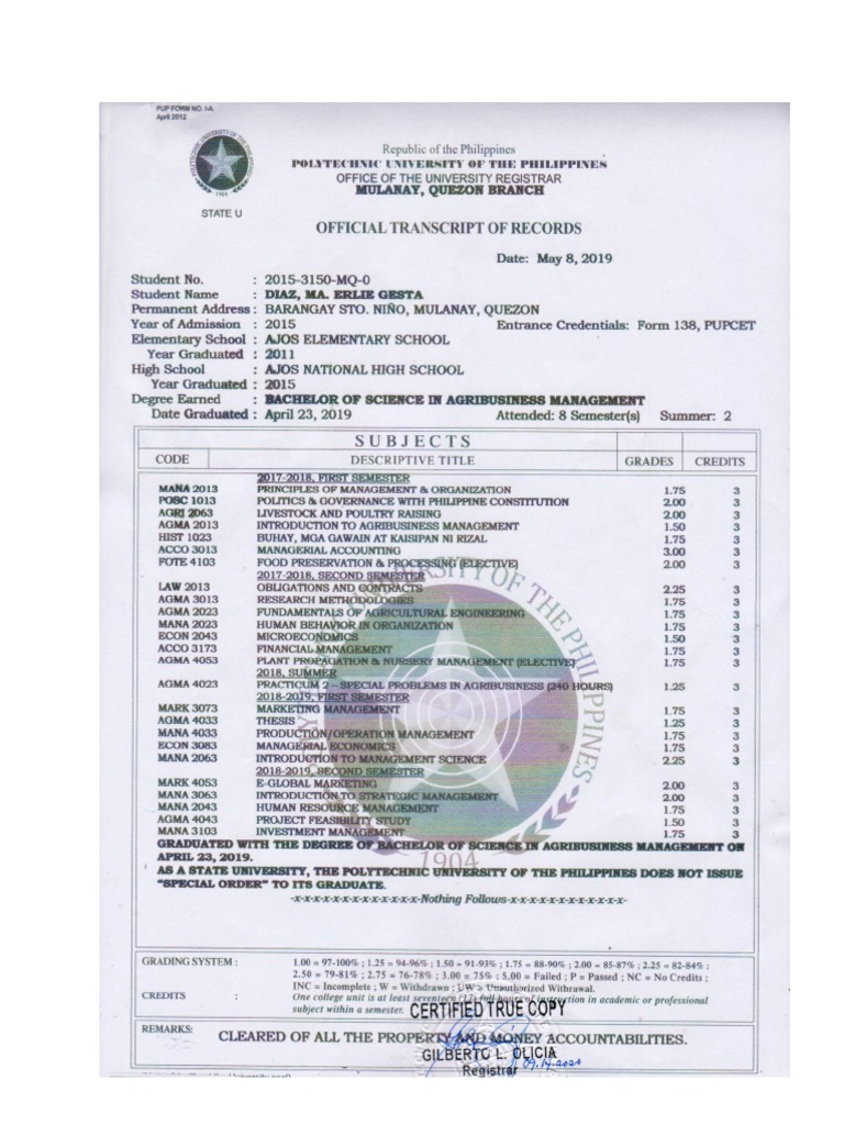 Transcript of Record | PDF