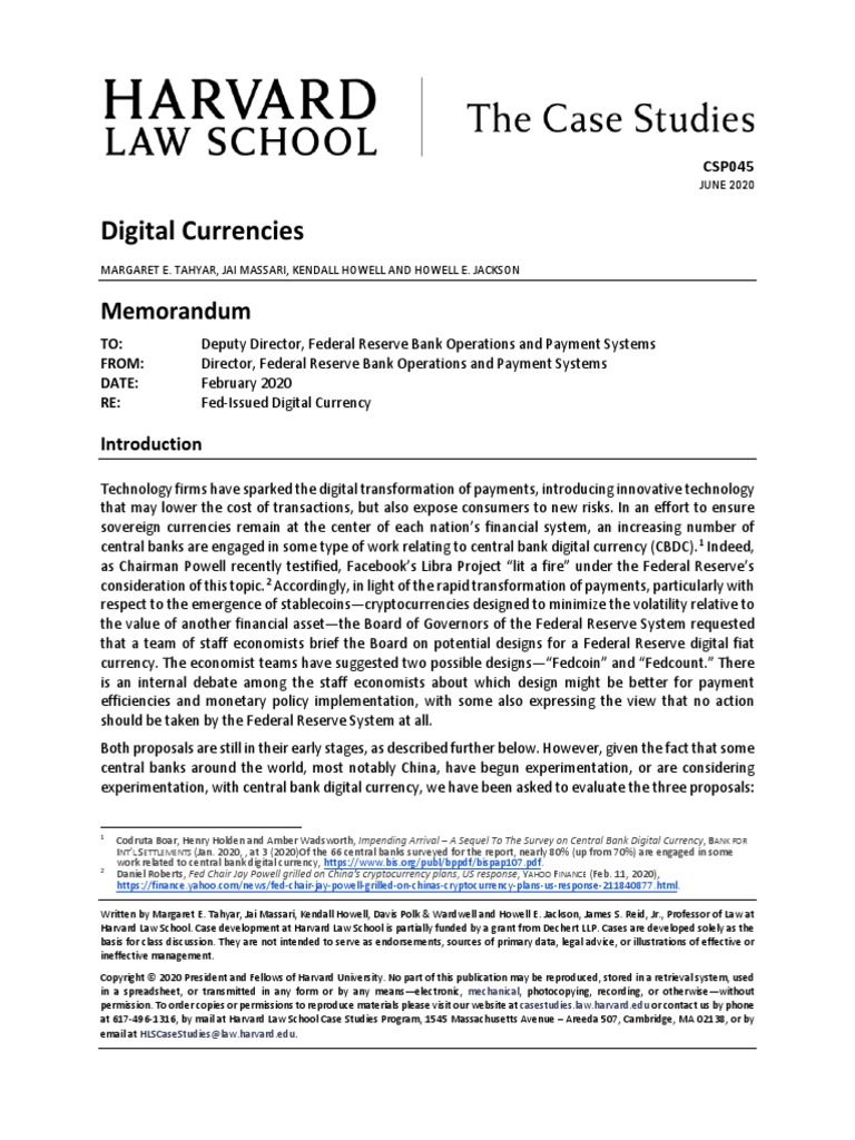 Digital Currencies Case Study | PDF | Cryptocurrency | Money