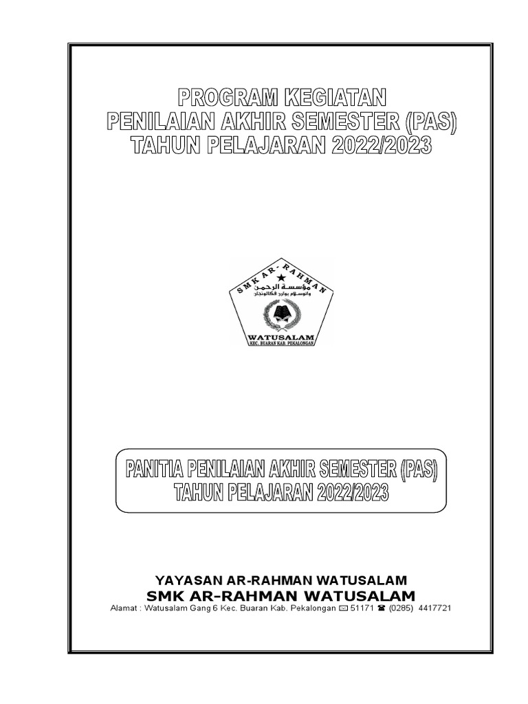 Proposal Pas 22-23 | PDF