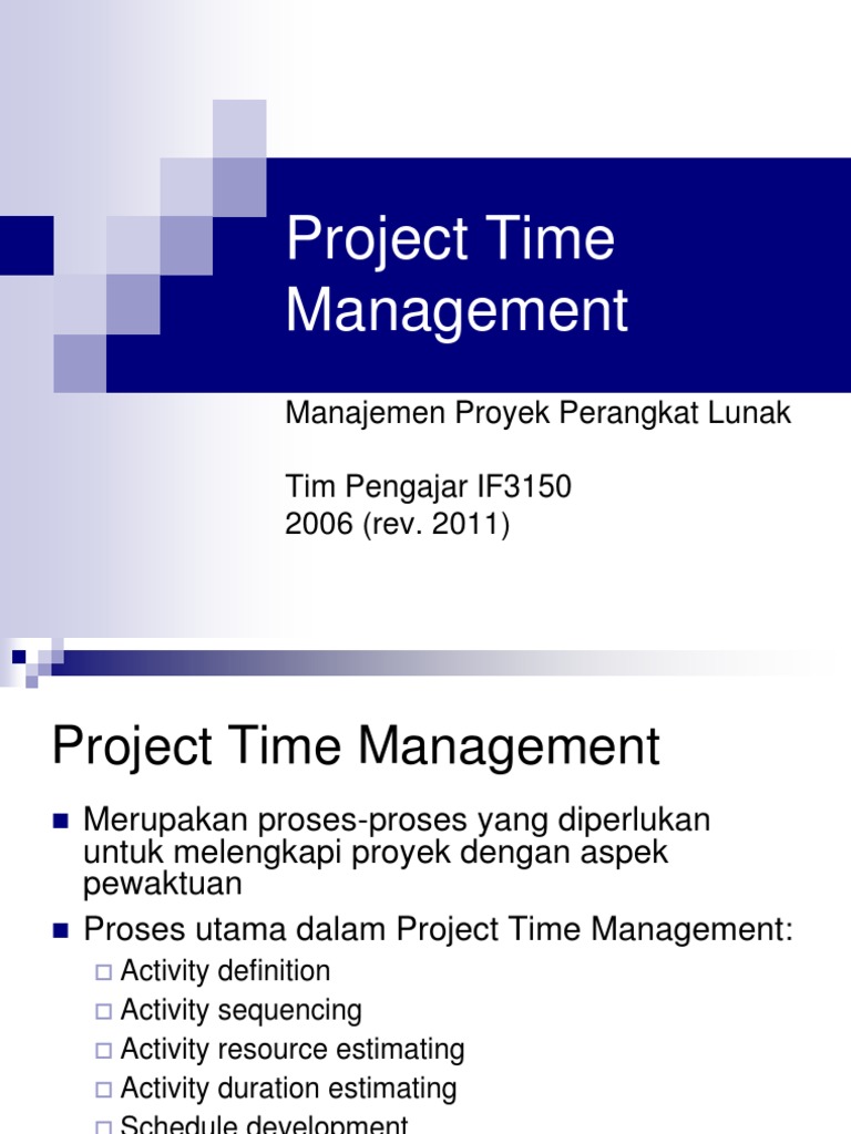MPPL 07 13 Project Time Management | PDF