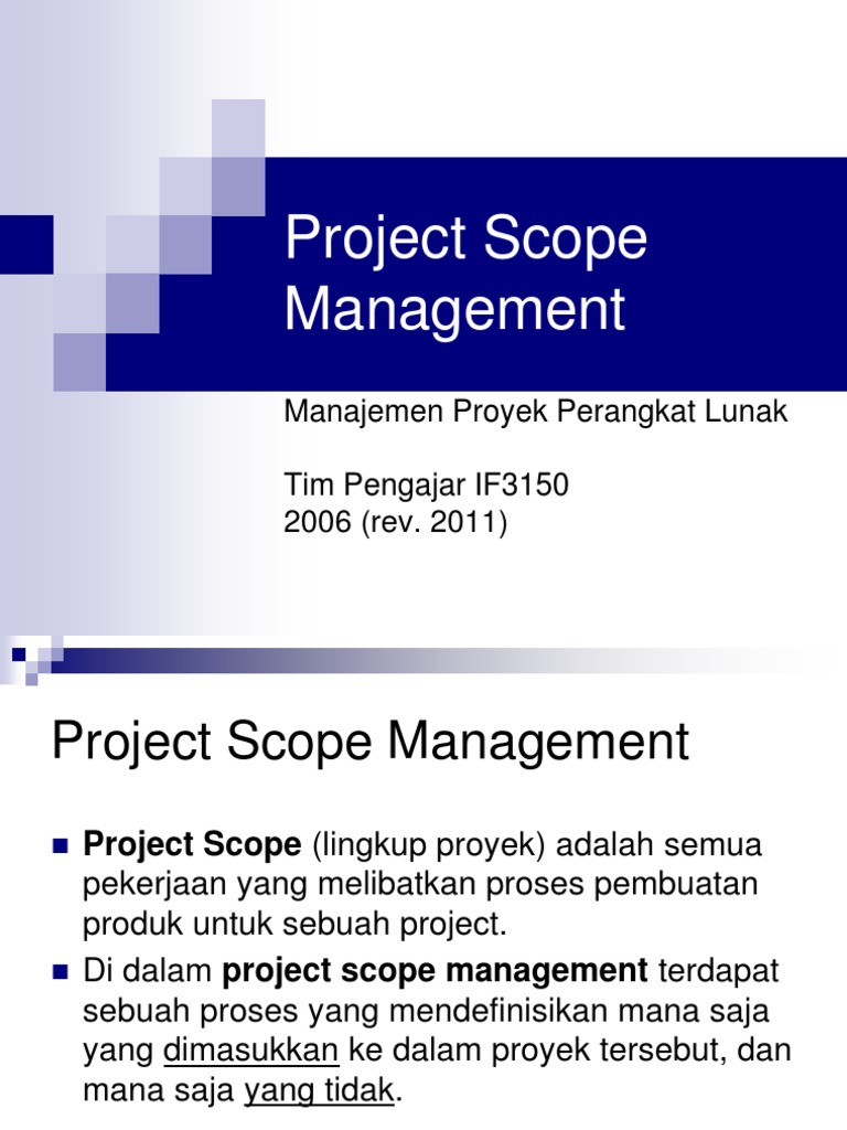 MPPL 06 13 Project Scope Management | PDF