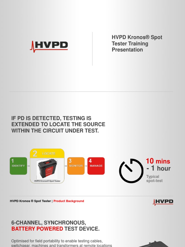 HVPD Kronos Spot Tester Training Presentation | PDF | Mains Electricity ...