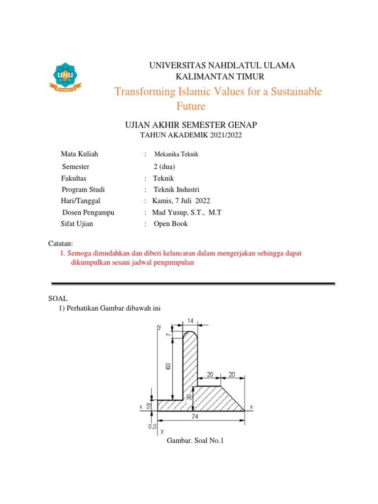 UAS Mekanika Teknik - Muhammad Rafi'I - 210104040 | PDF UAS Mekanika Teknik - Muhammad Rafi'I - 210104040 | PDF