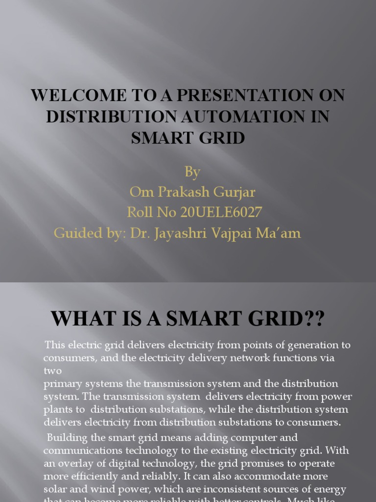 Distribution Automation in Smart Grid | PDF | Electrical Grid | Smart Grid