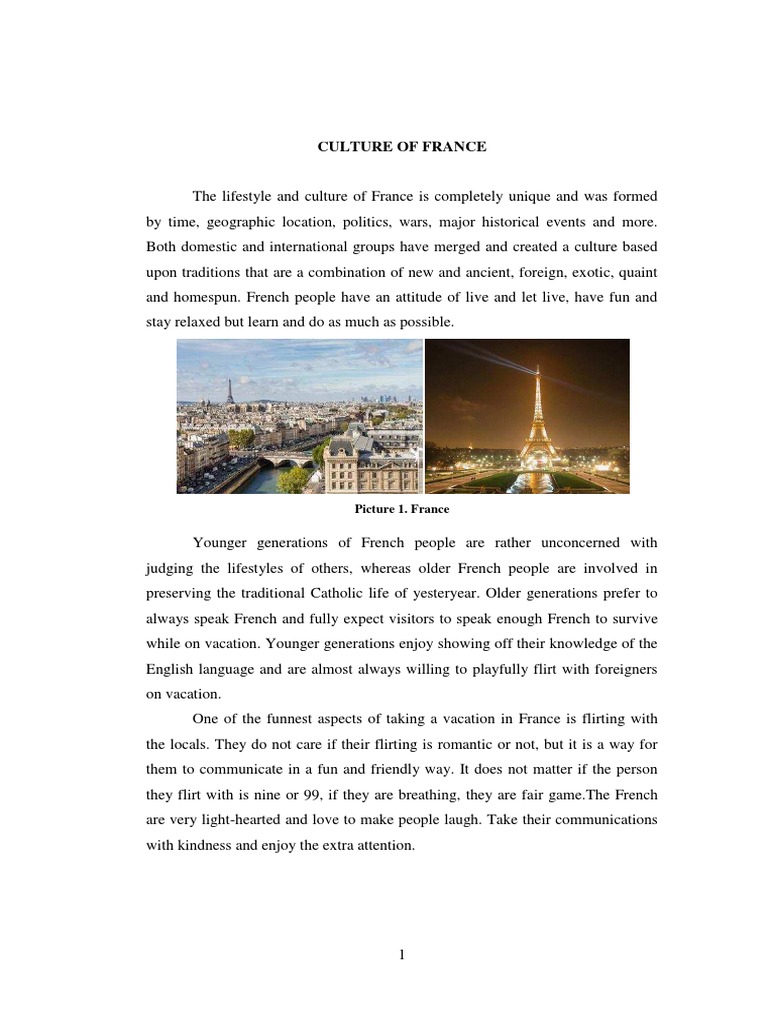 Culture of France | PDF | French Cuisine | Fashion