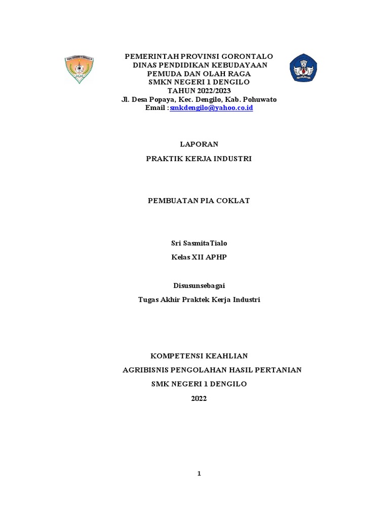 Contoh Laporan Prakerin Jurusan Aphp | PDF
