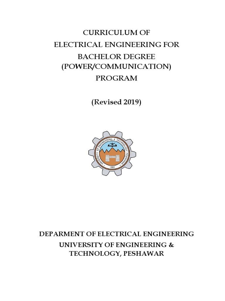Revised Curriculum of Electrical Engineering (UET) 2019 | PDF ...
