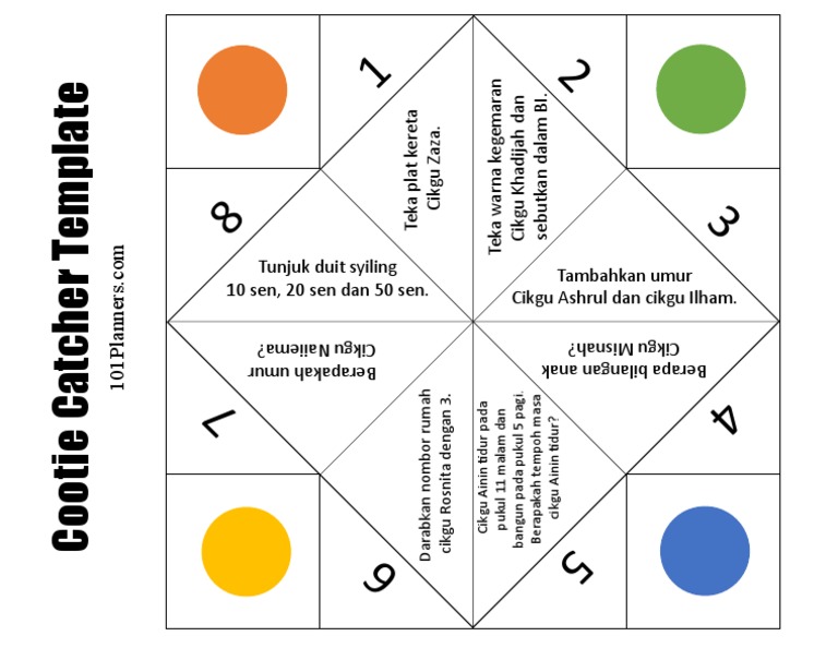 Cootie Catcher Matematik | PDF