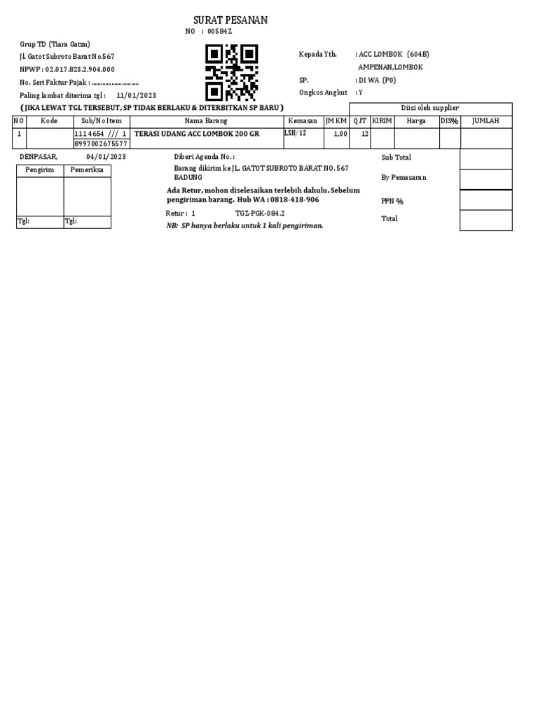 Acc Lombok-Ksz-604b 00584Z 04-01-2023 | PDF