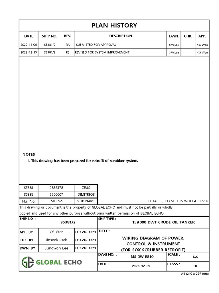 Ms-Dw-Eg10 Wiring Diagram of Power Control & Instrument For Scrubber ...