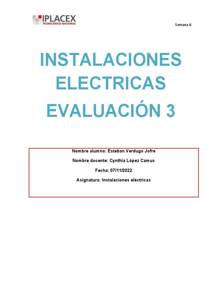 Esteban Verdugo E3 | PDF | Ingenieria Eléctrica | Electricidad