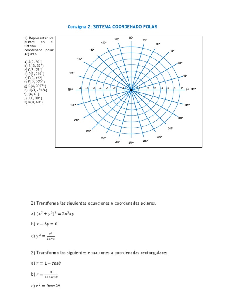 Representación y Transformación en Coordenadas Polares | PDF
