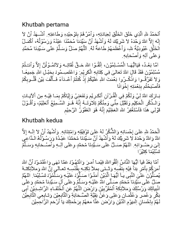 Khutbah Jumat | PDF