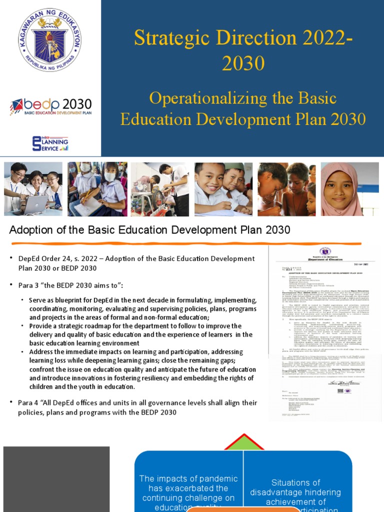 Basic Education Development Plan 2030 | PDF | Curriculum | Educational ...