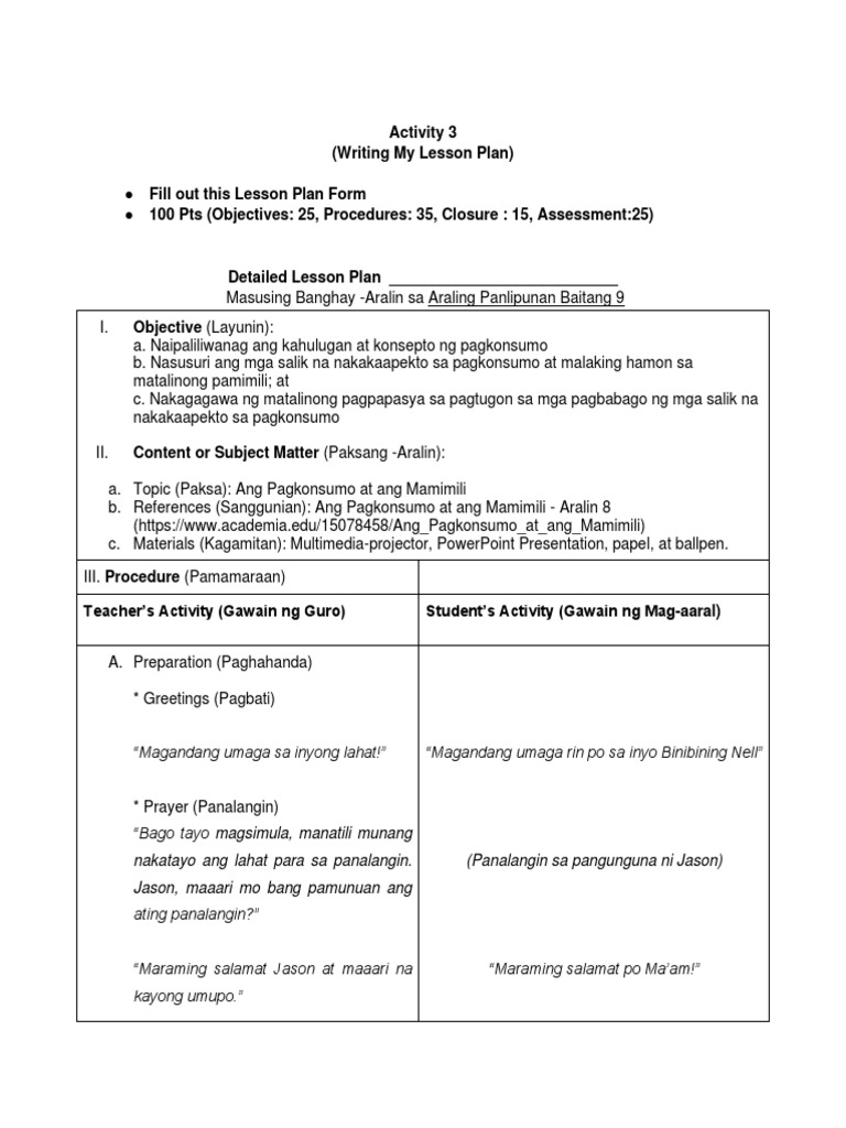 Detailed Lesson Plan Araling Panlipunan | PDF