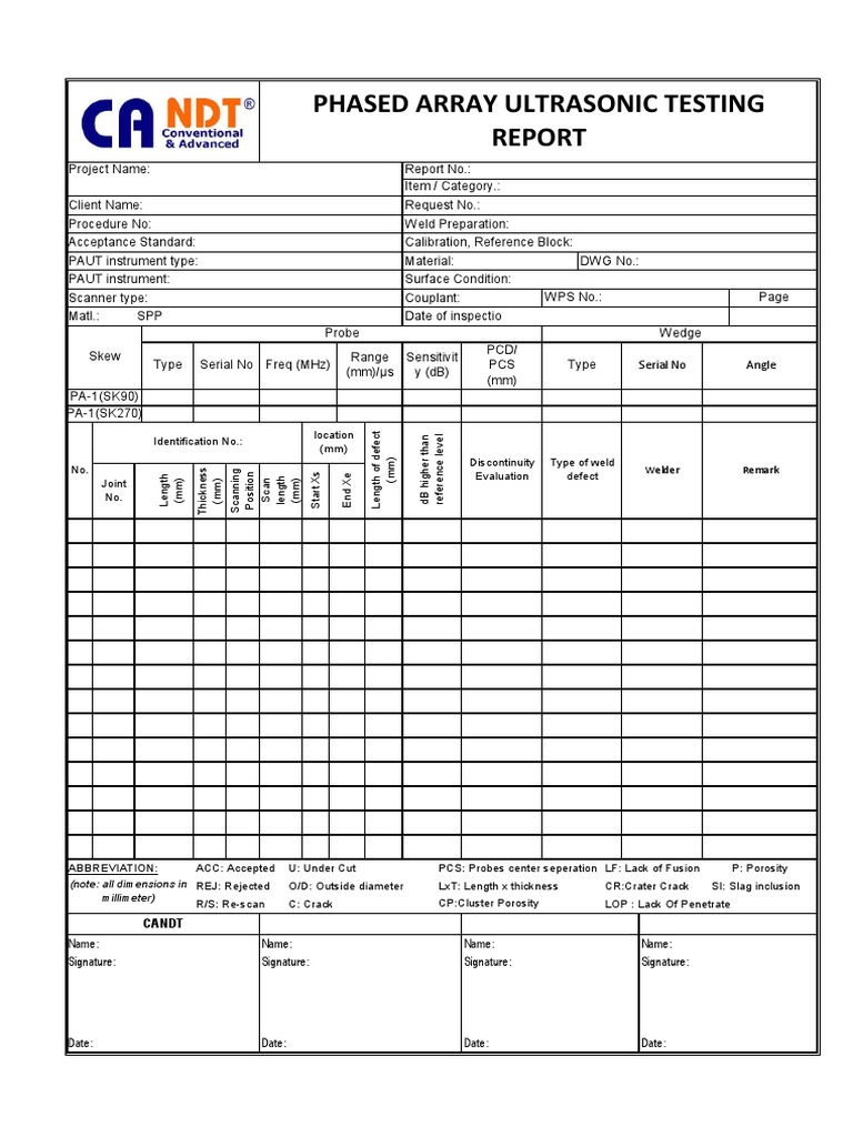 Form PAUT | PDF | Welding | Construction