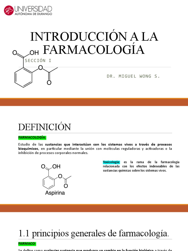 1 Introducción A La Farmacología | PDF | Farmacología | Medicamentos con receta