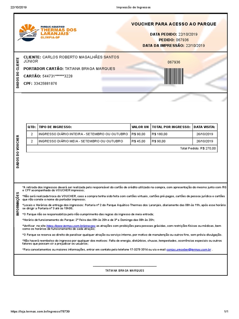 Impressão de Ingressos | PDF