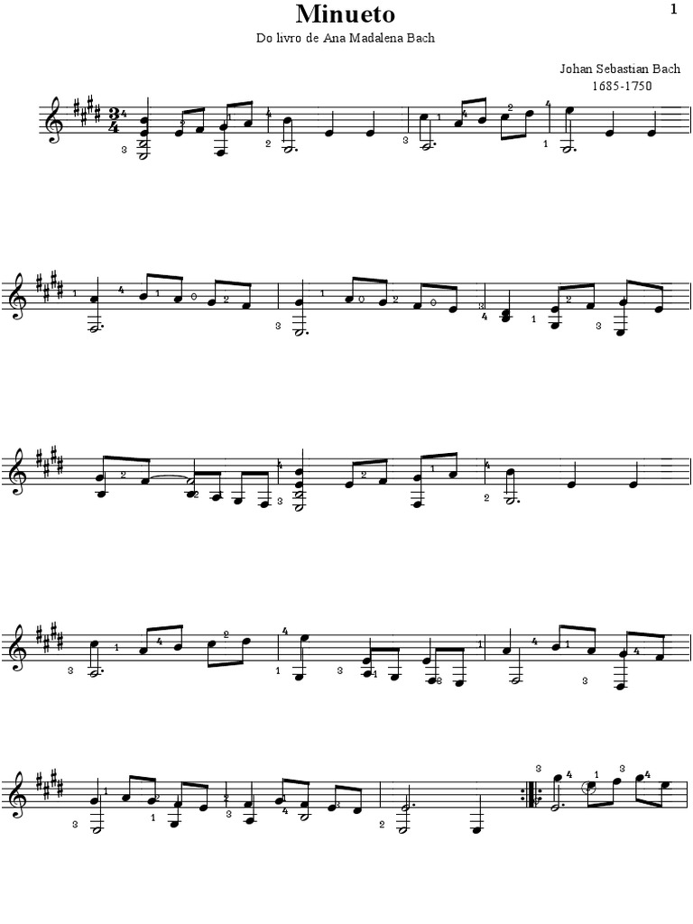 Minueto Bach | PDF