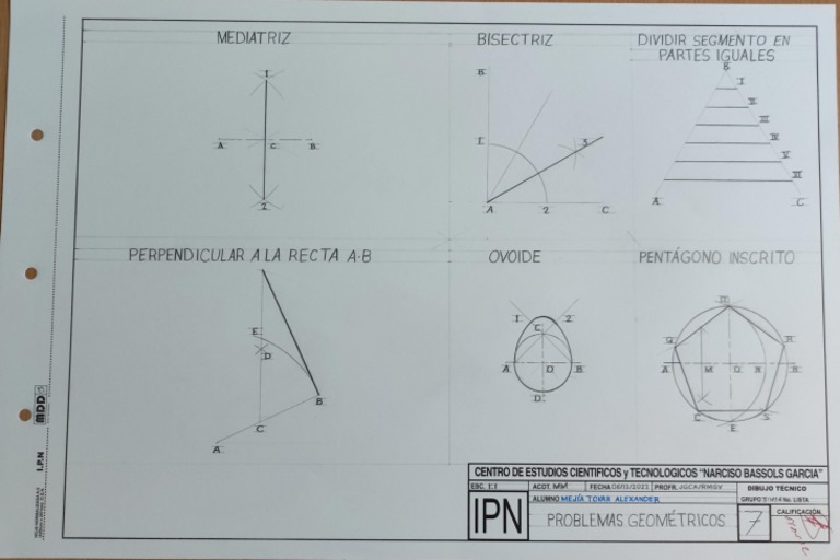 Problemas Geométricos-Dibujo Técnico | PDF