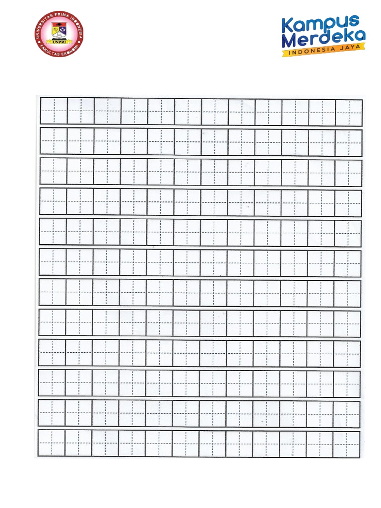 Lembar Tulisan Hanzi Kotak | PDF