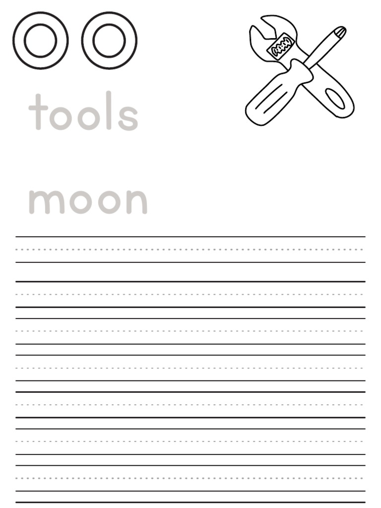 Jolly Phonics Coloring - Oo (Long) | PDF