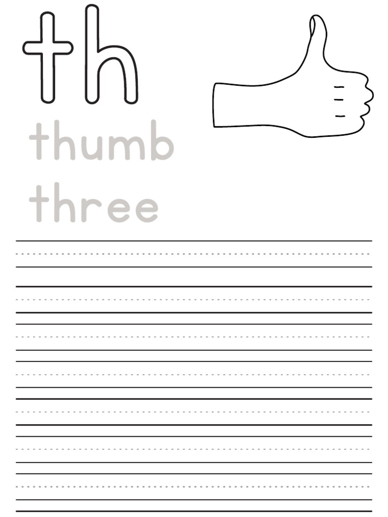 Jolly Phonics Coloring - TH | PDF