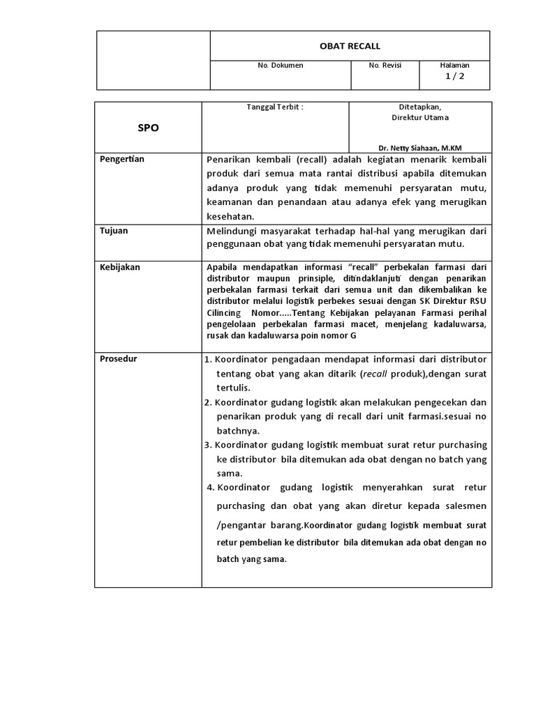 04 Obat Recall | PDF