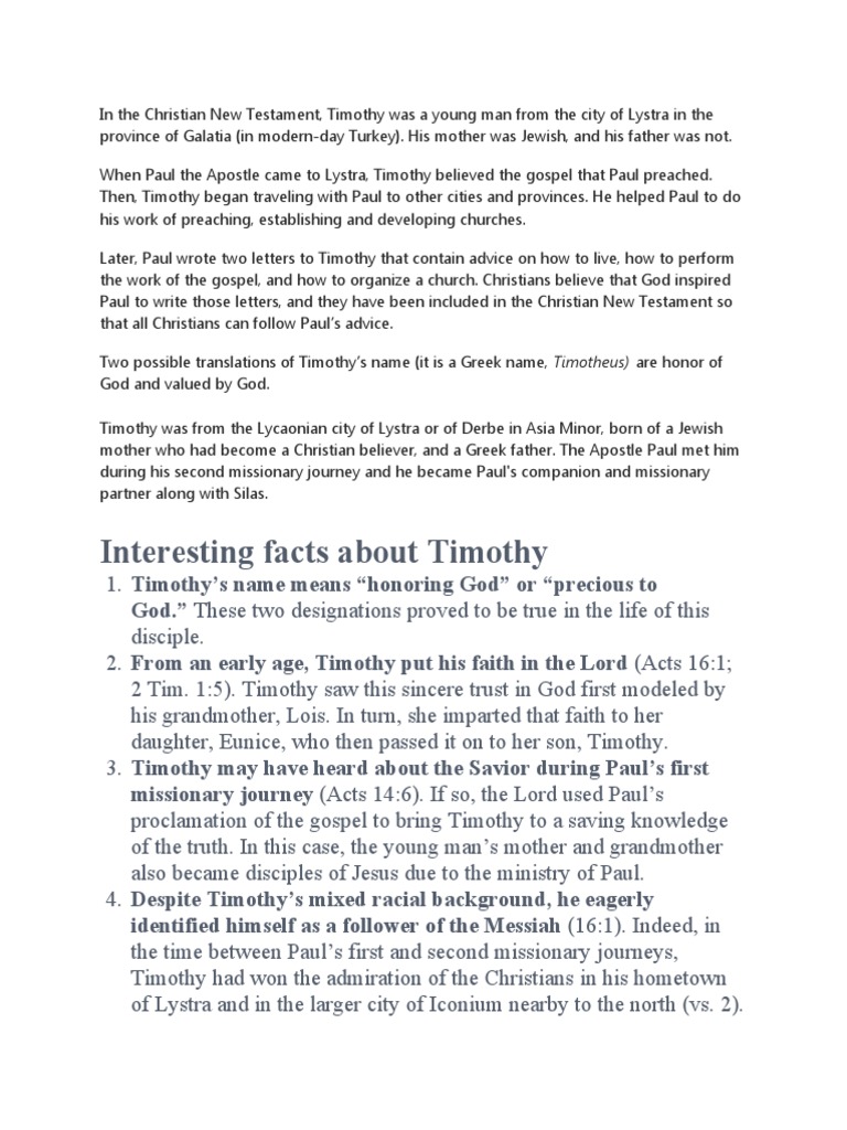 In The Christian New Testament | PDF | Saint Timothy | Paul The Apostle