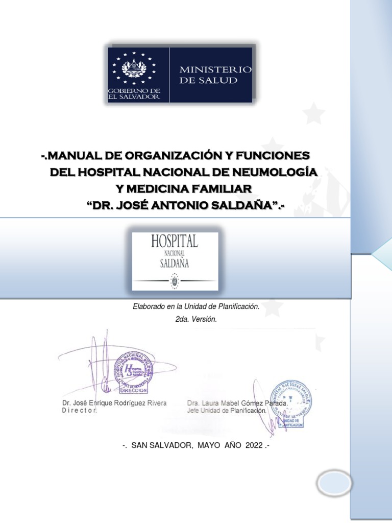 Manual de Organizacion y Funciones h.s.-2022 | PDF | Hospital | Presupuesto