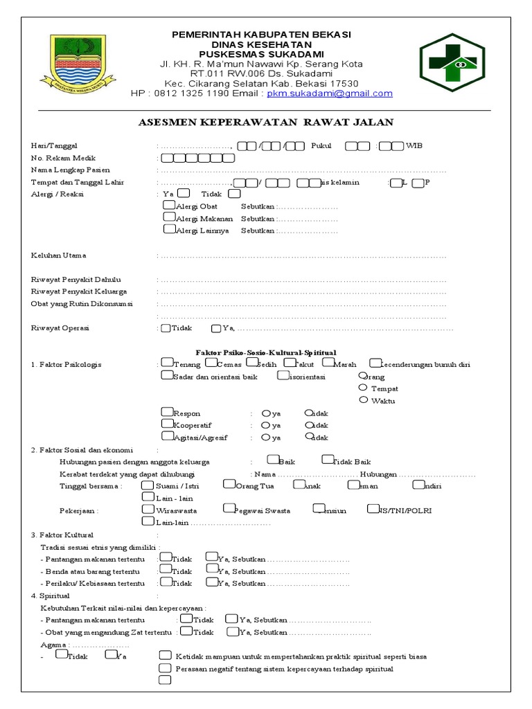 Pengkajian Keperawatan Pasien Rawat Jalan | PDF