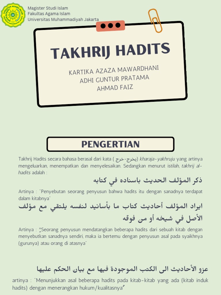 Takhrij Hadits | PDF