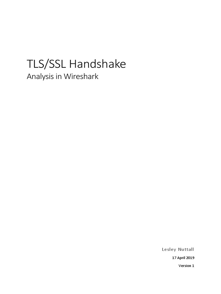 SSL Handshake Analysis | PDF | Transport Layer Security | Data Transmission