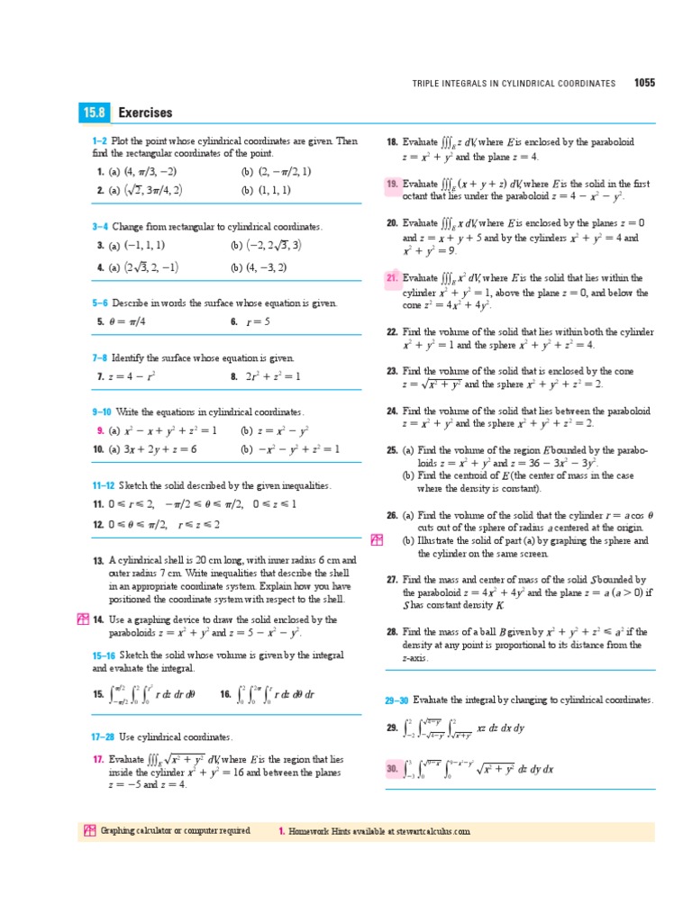 Triple Integral - Cylindrical | PDF | Sphere | Volume
