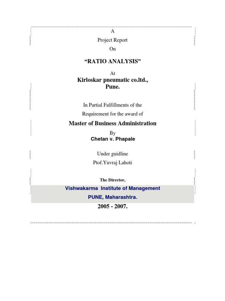 Ratio Analysis | PDF | Business | Technology & Engineering