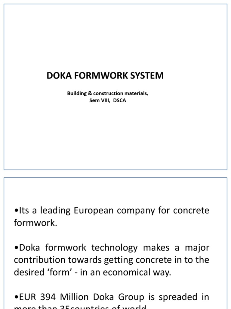Doka | PDF | Scaffolding | Concrete