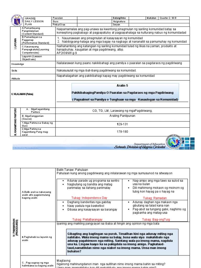 Grade5 Daily Lesson Plan | PDF