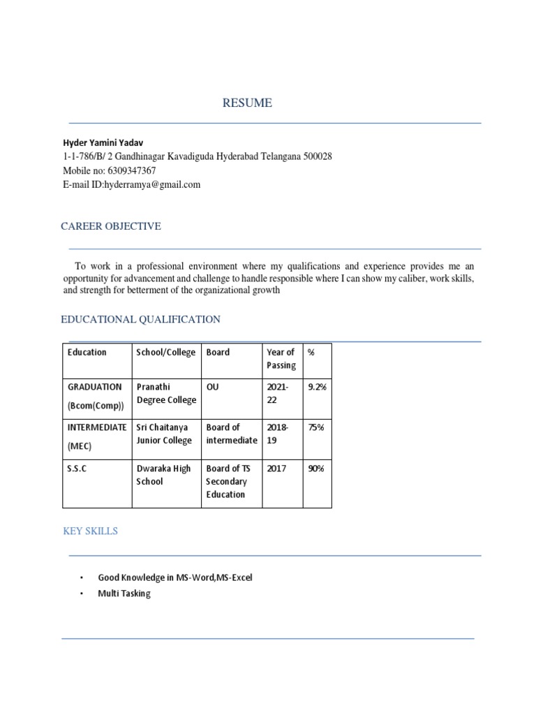 Ramya Resume | PDF | Self-Improvement | Wellness