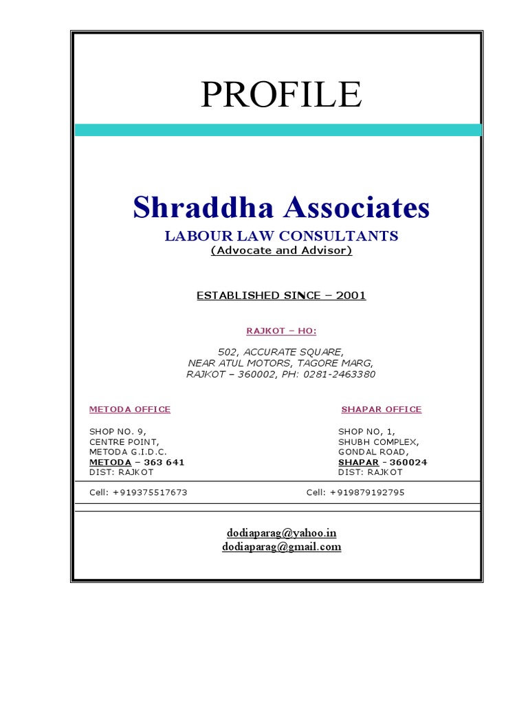 Shraddha Profile - 2020 | PDF | Employment | Business