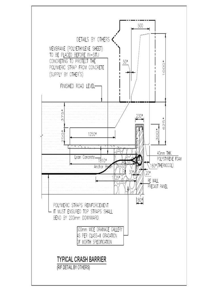Typical Friction Slab & Crash Barrier | PDF