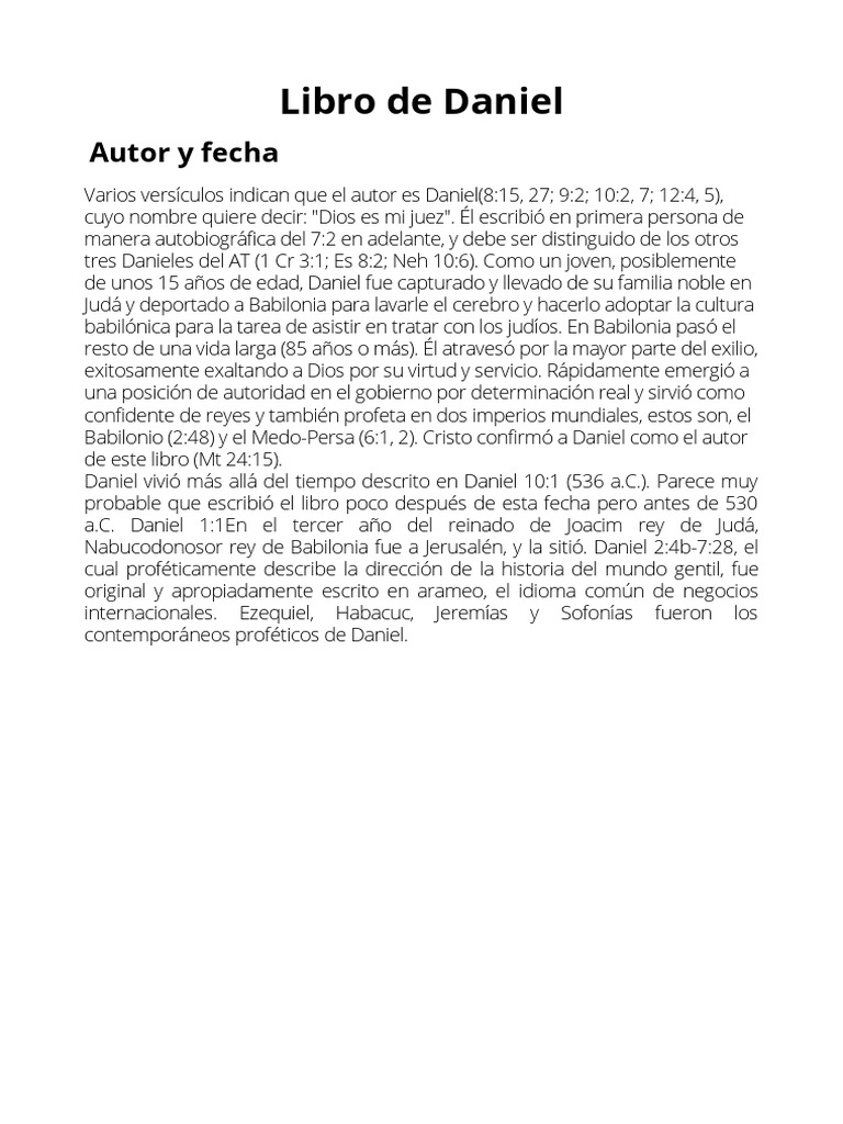 ISMAEL RODRIGUEZ - Libro de Daniel | PDF | Daniel (figura bíblica ...