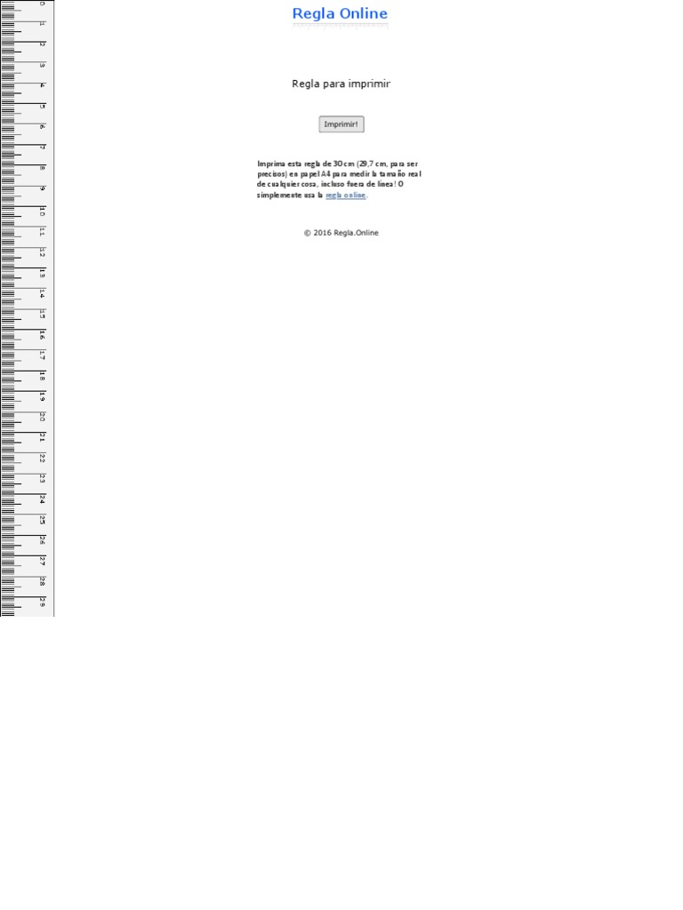 Regla para Imprimir (30 CM) | PDF