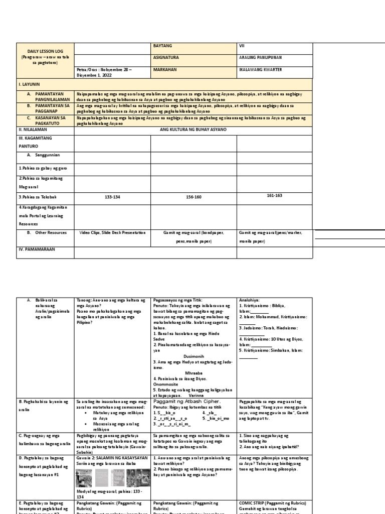 2ND QUARTER - DLL Week 4 | PDF