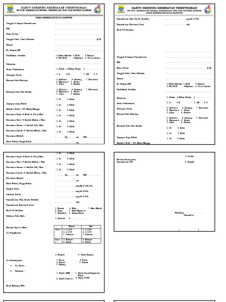 Form Skrining Terintegrasi | PDF