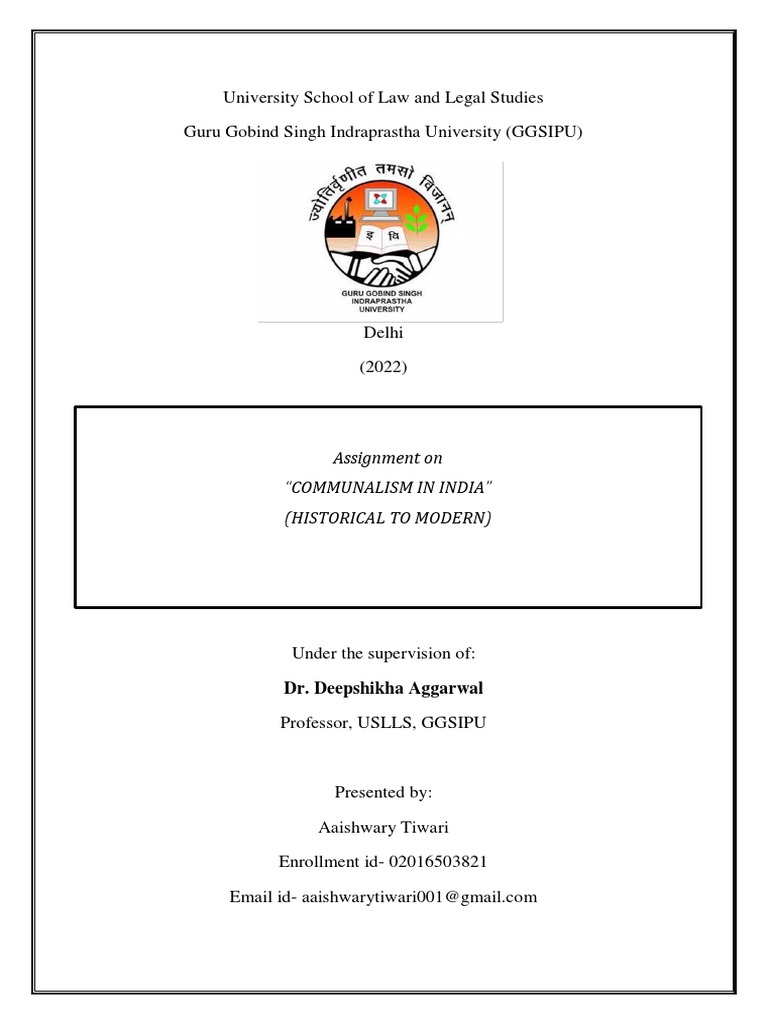 Communalism in India | PDF | Bharatiya Janata Party | Narendra Modi