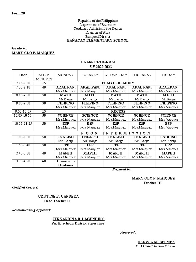 Form 29 and 30 Grade Vi 2022-2023 | Download Free PDF | Schools